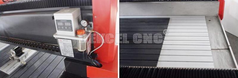 Dekcel CNC® 3D letter carving on marble granite tombstone cylinder ...